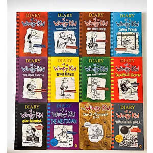 JINGH Diary of a Wimpy Kid Books 1-16 Full Set 8-12 Years