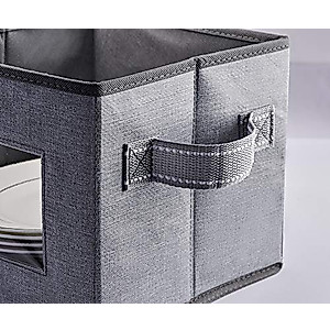 VENO 4 Sizes Dinnerware Storage Box w/ Lid and Handles, China Storage Containers for Dishes, Plate Packing Supplies, Moving Boxes, Transport, Protection, Dividers Included (4 Sizes Bundle, Hold 48 Plates)