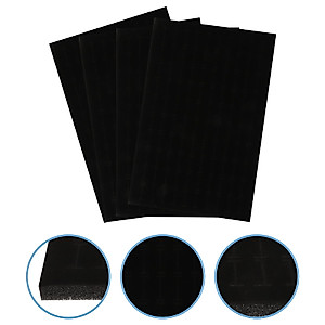 Alipis Foam Ring Pad Black Jewelry Sponge Insert Mats Display Trays Jewelry Box Inserts Display Showcase Storage, 4Pcs, 11X7 Inch, 100-Slot