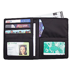 Big Skinny RFID Blocking Traveler Slim Wallet, Holds Up to 20 Cards and 4 Passports, Black