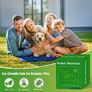 26 Pack Mouse Repellent for Car Peppermint Oil Rats Mice Squirrels and Snakes, Mouse Mole Squirrel Deterrent, Mice Out Repellent for Indoor Outdoor RV Garage Campers Attic