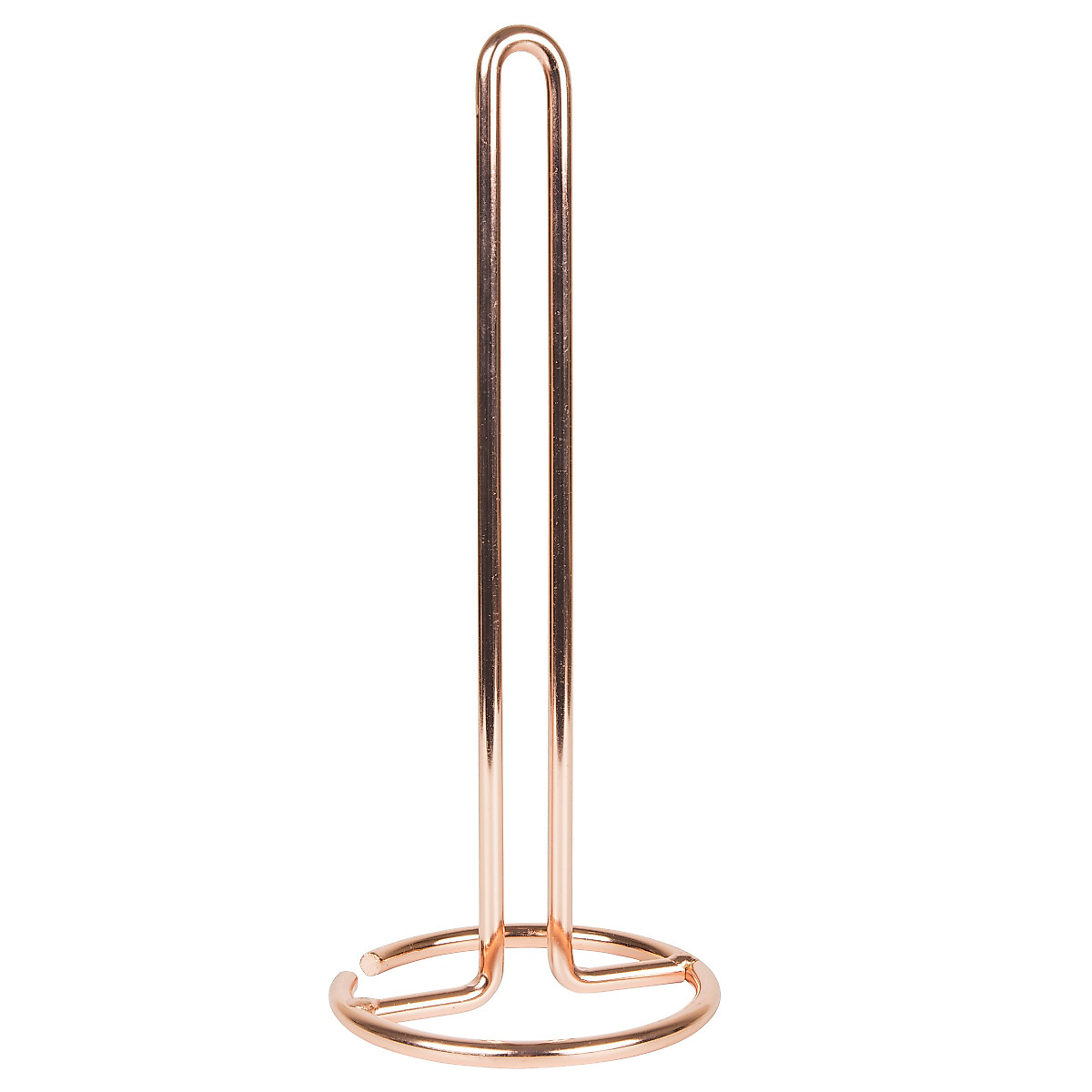 Creative Home Heavy Duty Metal Paper Towel Holder Kitchen Towel Stand for Kitchen Countertop Dining Table, 4.8" Diam. x 11.8" H, Copper Plated
