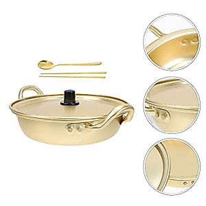 Happyyami 1 Set Ramen Pot Stovetop Korean Ramen Noodle Pot Korean Noodle Pot Korean Ramen Pan Large Pot Soup Pan Hotpot Pots Instant Hot Pot Ramen Cookware Multifunctional Pot Steam Aluminum
