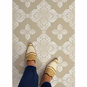 FloorPops Sullivan Peel & Stick Floor Tiles, Cream