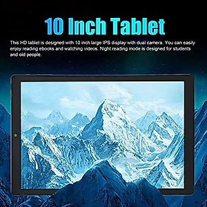 10 Inch Tablet, 4GB RAM 64GB ROM IPS Screen Night Reading Mode Octa Core Processor Support GPS BT, 3G Net 5G WiFi PC Tablet for Android