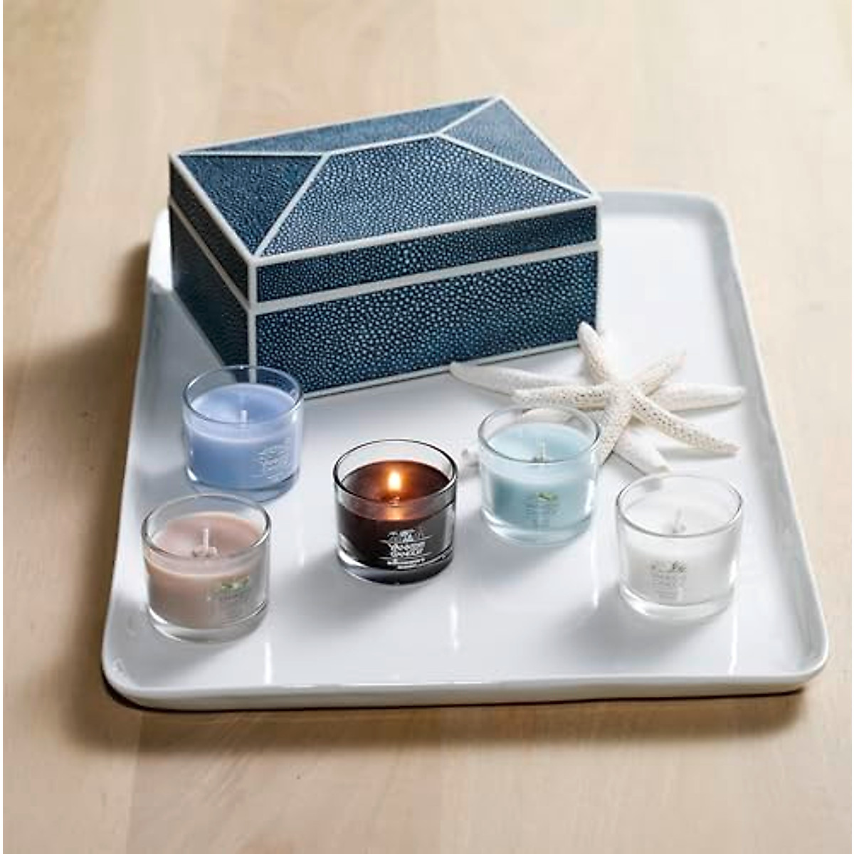 Yankee Candle Signature Votive Mini Candle Jar, Sweet Serenity Variety Pack, Natural Soy Wax Blend Candle with Natural Fiber Wick, 1.3 OZ Glass Jar (Pack of 4)