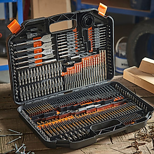 VonHaus 246-Piece Drill and Drive Bit Set with Titanium Coated HSS Bits and Storage Case for Drilling Metal, Masonry, Wood and Plastics