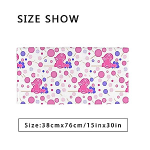 My Little Nest Hand Towels for Bathroom Candy Lollipops Cock Hearts Absorbent Small Bath Towel Soft Kitchen Towels Fingertip Towel for Guest and Bar 30 x 15 inch