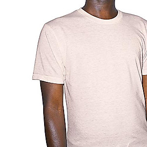 American Apparel Men's Tri-Blend Crewneck Short Sleeve Track T-Shirt, 2-Pack, tri-Oatmeal, Small