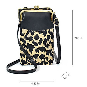 Women Leopard Crossbody Bag Cell Phone Purse Wallet for iPhone 15 Pro Max, 15 Pro, 15 Plus, 15, for Samsung Galaxy S23 FE, A05s, A05, F34, M34 5G, F54, A24 4G, F14, M54, A54
