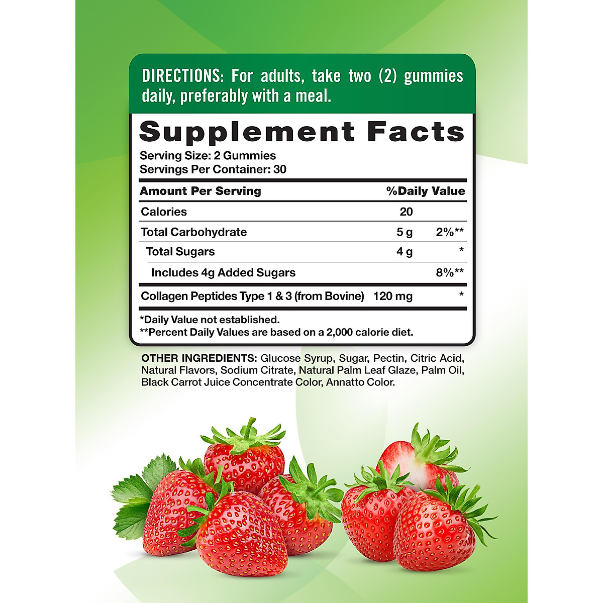 Nature's Truth Collagen Gummies for Women | 60 Count Type 1 and 3 | Strawberry Flavor | Non-GMO, Gluten Free Collagen Peptide Supplement