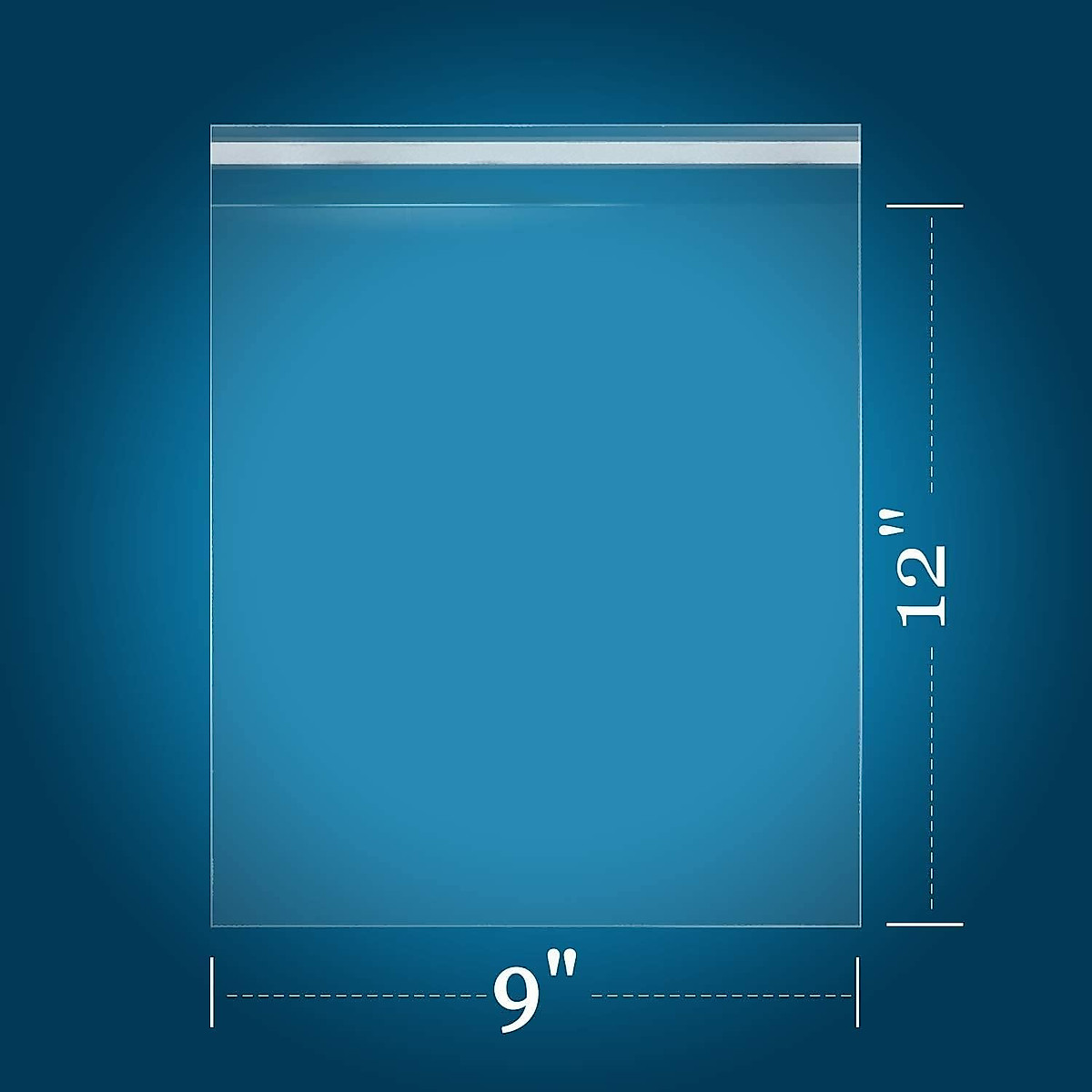 iMailer - 500 Pack - 9" x 12"- Cellophane Bags Self Sealing - Clear Cello Resealable Plastic Poly Bags for A4, Letter Sized Documents, Plastic Sleeves, Clothing