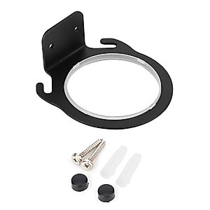 Chazcool Aluminum Wall Mounted Hair Dryer Holde, Hair Dryer Holder Wall Mount, Hanger Hairdryer Shelf Organizer Cabinet Steel for Home Bathroom Black