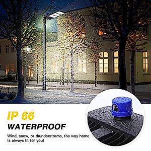 OAYATACO 200W Led Parking Lot Lighting LED Parking Lot Lights, Dusk to Dawn Photocell LED Street Lights 5000K Shoebox Pole Lights- Waterproof IP66 26000LM Super Bright Commercial Area Road Lighting