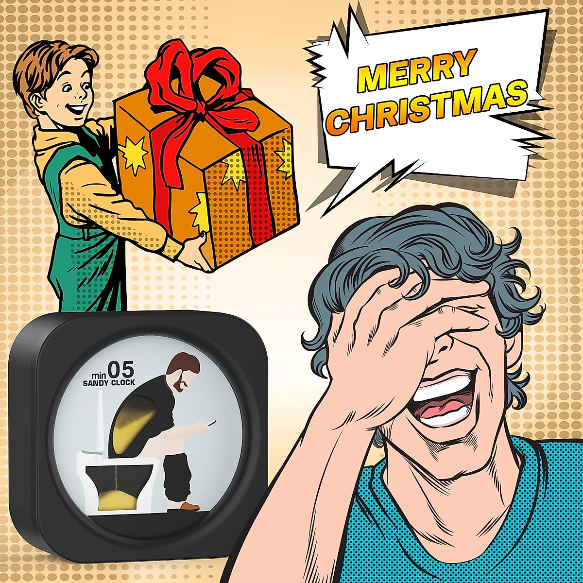 Gag Gifts for Men Stocking Stuffers - Christmas Funny Toilet Timer Poop Gift, Funny Gag Gifts for Adults Fun Cool Birthday White Elephant Gifts for Men Dad Him Father Coworker