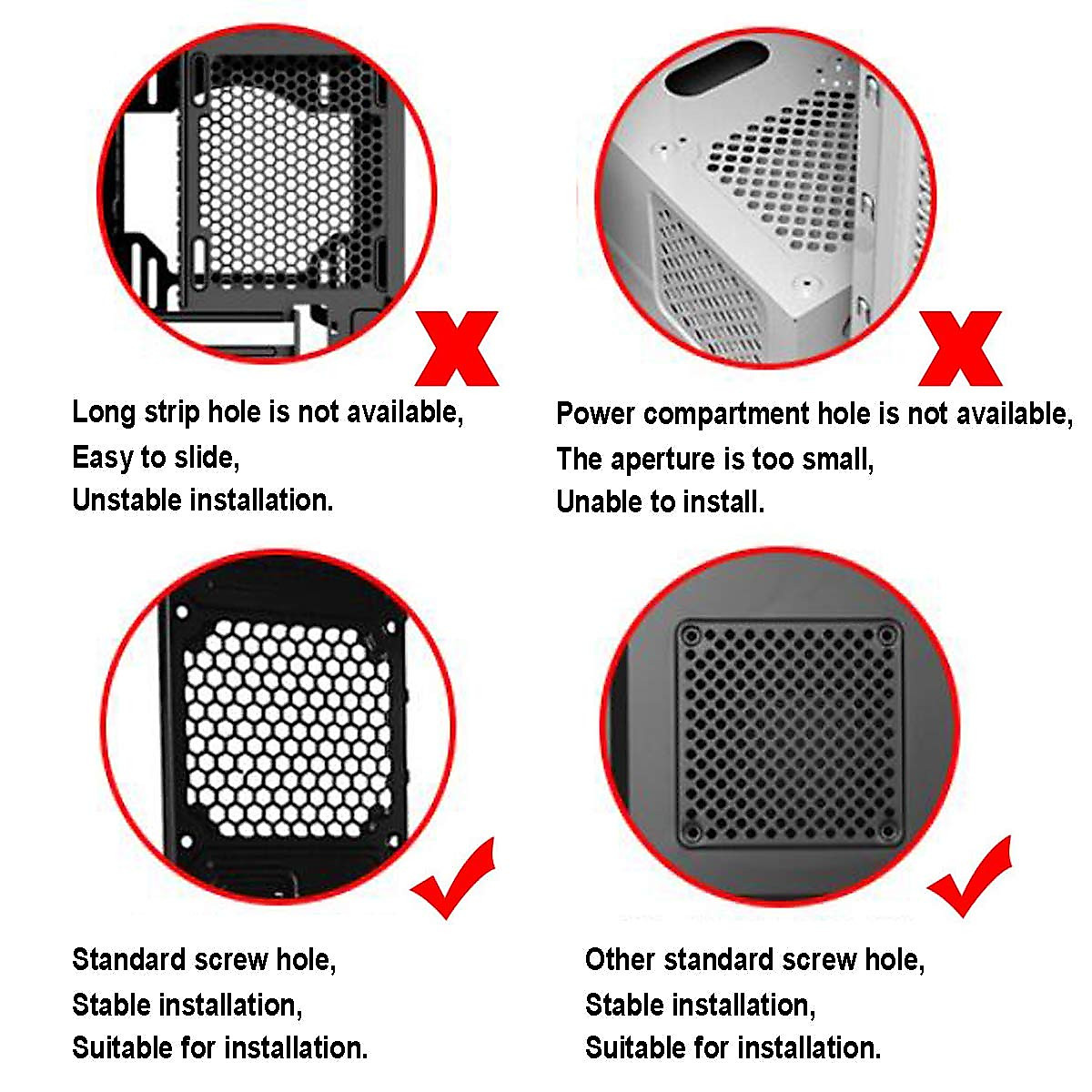 20PCS PC Case Fans Computer Cooling Fan Mount Screws, CPU Fan Mounting Pin Rivet Black Soft Rubber Reducing Noise Anti-Vibration Screws 65mm / 2.56in