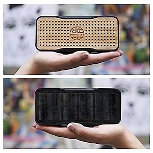 Reveal Solar Speaker, Portable Wireless Bluetooth Bamboo Speaker & Phone Charger Eco-Friendly Bamboo Wood Design