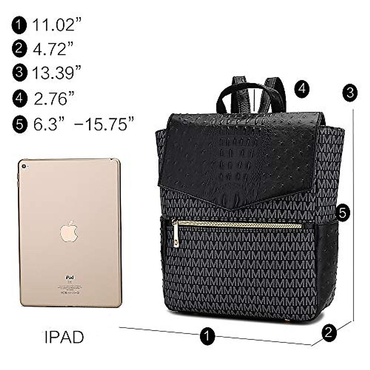 MKF Backpack Purse for Women & Girls – PU Leather Top Handle Bag Lady Fashion Travel Pocketbook – Roomy Daypack Beige