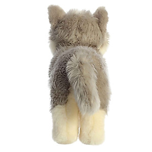 Aurora® Adorable Miyoni® Tots Wolf Pup Stuffed Animal - Lifelike Detail - Cherished Companionship - Gray 10 Inches