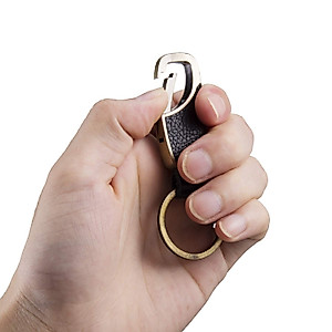 BAKUN Premium Handmade Car Leather Valet Keychain Key Organizer For Men Women, Home Key Chain Key Ring Key Holder(Bronze)