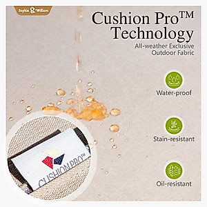 Sophia & William Patio Furniture Sets for 9 with 45" Gas Fire Pit Table Outdoor Conversation Sets 8 Pcs, 2xSofa Chairs, 2xSwivel Cushion Chairs, 1x3-Seat Sofa, 2xOttomans for Porch Poolside Beige