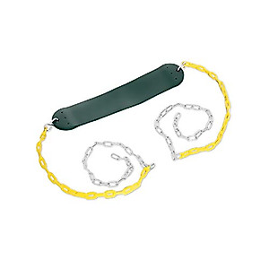 Heavy Duty Swing Seat 66" Chain Plastic Coated, Playground Backyard Kids Swing Set Accessories Outdoor Replacement with Snap Hooks, Swings for Kids Adults(Green)