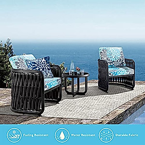 JMGBird Outdoor Chair Cushion Tufted Pillow, Deep Seat Chair Cushion Set 22"x22" Outdoor Cushions for Patio Furniture
