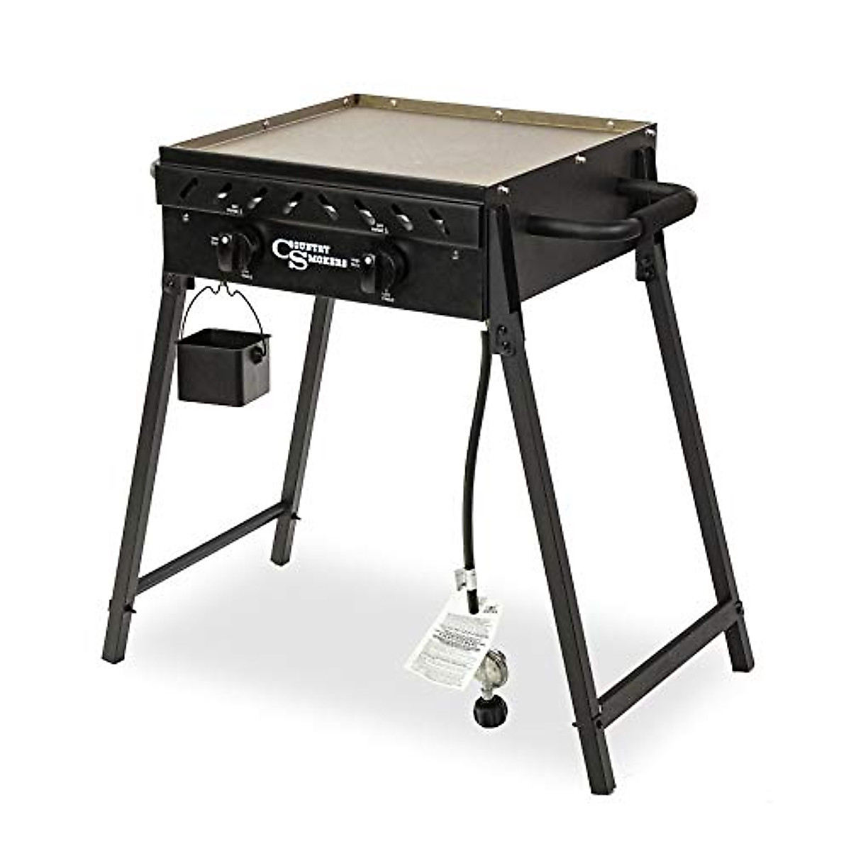 Country Smokers CSGDL0370 Horizon Series, Plains 2-Burner Portable Gas Griddle, Black