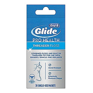Glide Threader Floss, 30 Single-Use Packets each (Value Pack of 3)