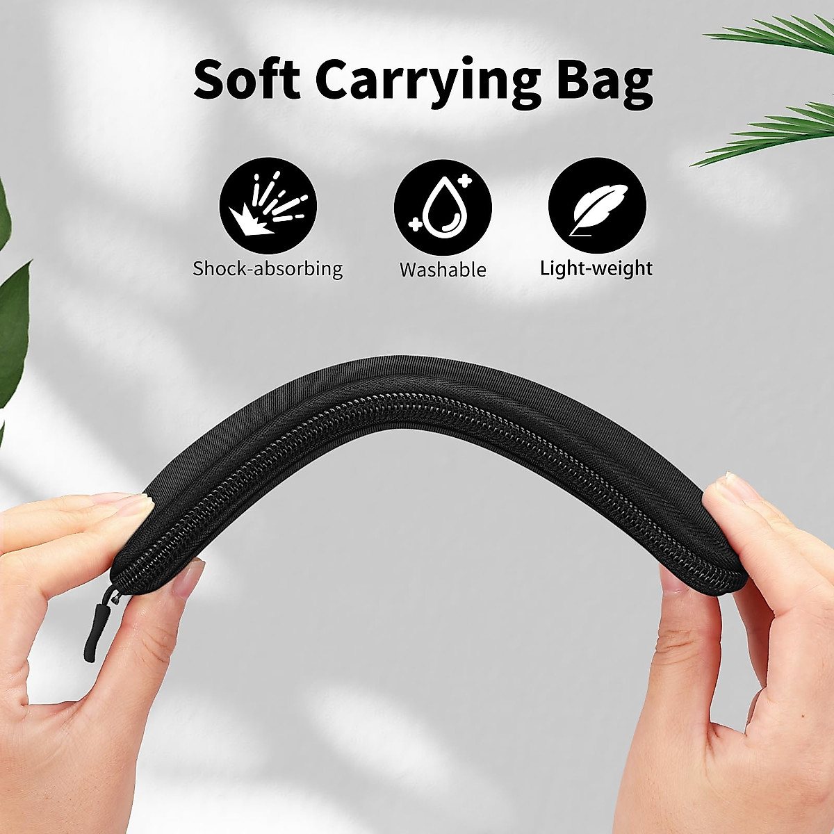 Fintie Pen Holder Case for Apple Pencil Pro, Apple Pencil (USB-C / 1st / 2nd Generation), Soft Neoprene Zipper Carrying Bag Sleeve Pouch for Samsung Stylus, Surface Pen, Black