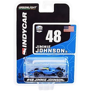 INDYCAR Dallara #48 Jimmie Johnson Chip Ganassi Racing (Road Course Configuration) NTT IndyCar Series (2022) 1/64 Diecast Model by Greenlight 11525, Blue