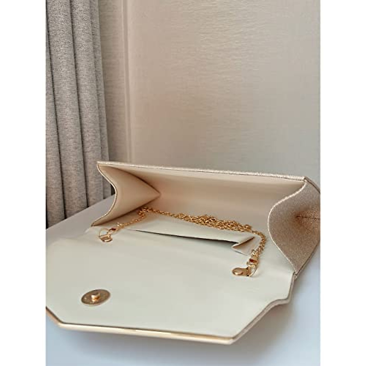 JUJUCIRING Clutch Purses for Women Evening Bag Lady Bride Clutches 2023 New Glitter Evening Handbag for Formal Wedding Cocktail Prom Dating 1920s Party Purse (Gold)