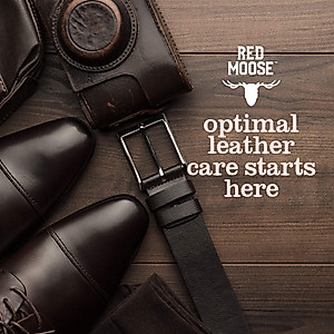 RED MOOSE Liquid Shoe Polish - 4 oz Sponge Top for Leather, Boots, Dress Shoes (Gray)