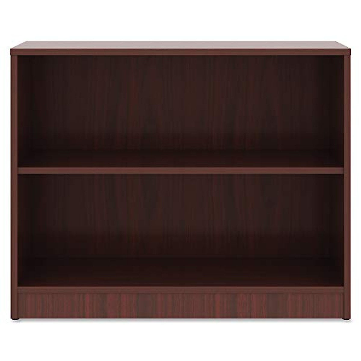 Lorell Mahogany Laminate Bookcase Book Rack, 29.5" x 36" x 12"