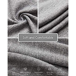 EURKEA 100% Merino Wool Winter Soft and Cozy Scarf for Men, Medium Grey, Free Size