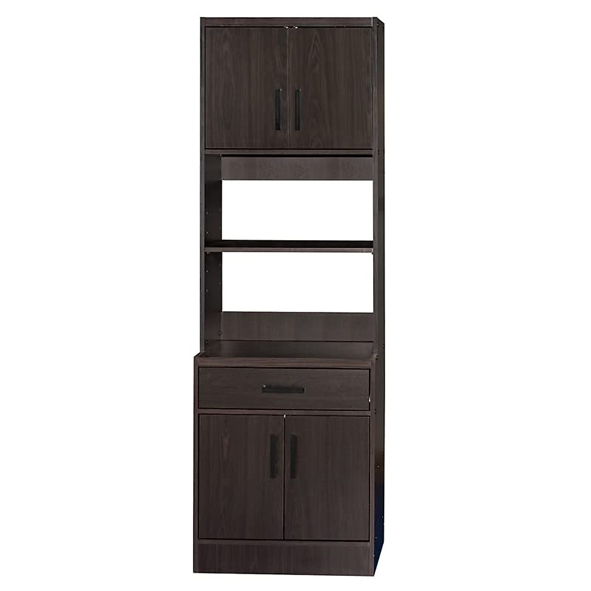 Better Home Products Shelby Tall Wooden Kitchen Pantry in Tobacco
