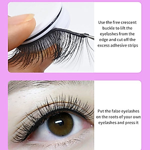 Bellefin Self Adhesive False Eyelashes Natural Look Fake Eyelashes No Glue Self Adhesive Eye Lashes Pack for Women Girls DIY Eye Lash Extensions #08