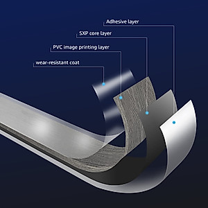 Peel and Stick Floor Tiles Vinyl Flooring Planks, 24 Sheets 36 Sq.Ft Black Adhesive Wood Plank, Thin Design