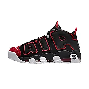 Nike mens Air More Uptempo '96, Black/Black-university Red, 10.5