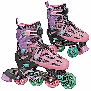 Roller Derby Falcon 2-in-1 Combo Quad and Inline Skates for Kids, Adjustable Sizing