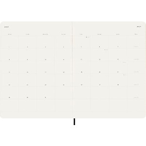 Moleskine DSB12MN4Y24 Notebook, Beginning January 2024, 12 Months, Months, Diary Softcover, XL Size (W x H x H): 7.5 x 9.8 inches (19 x 25 cm), Black