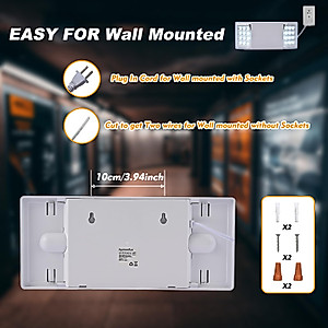 Apmeetlux 200lm 4Hours Plug Emergency Lights with Battery Backup Emergency Lighting for Business Home Power Failure