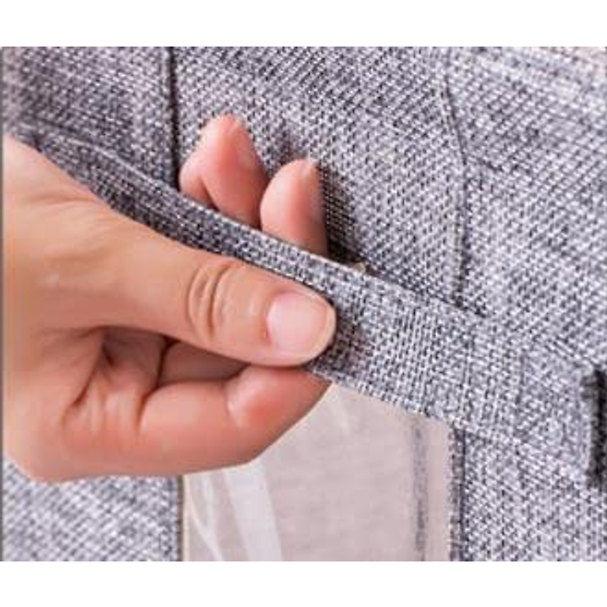 Clothes Storage Organizer with Metal Frame (Set of 2), Extra Large 66L | Foldable Storage Bin Boxes with Clear Window | Stackable, Moisture Proof, Dust Proof | Strong Carry Handles for Clothing, Bedding, Blanket, Closet | Clothes Storage (Grey)