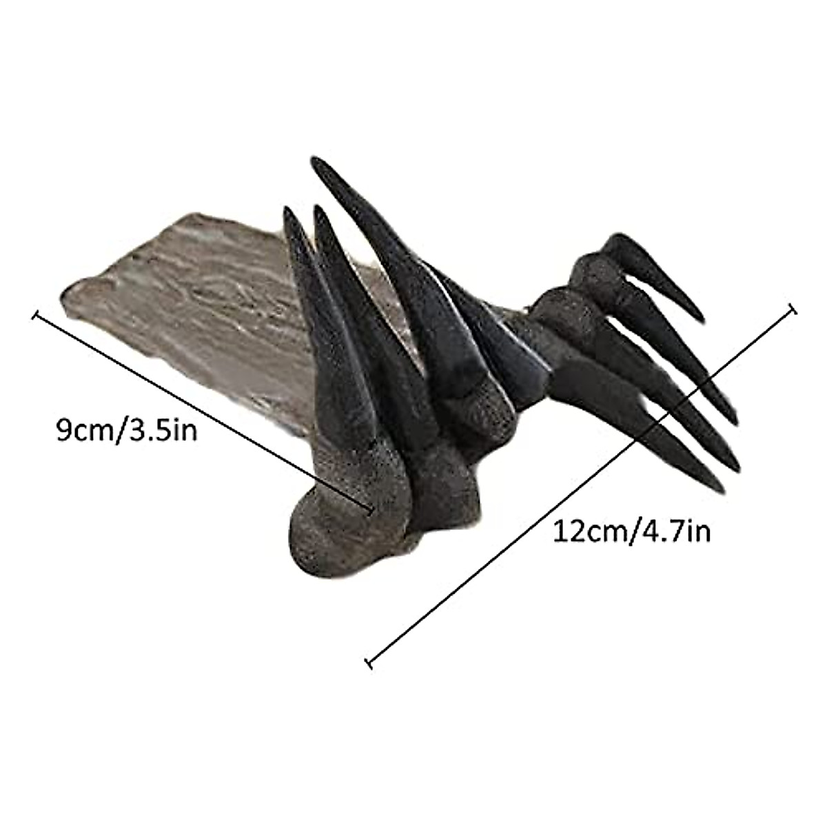 NEWMIND 1Pcs 3D Bookmark-Thriller Demon Hand Bookmark，Creative 3D Devil's Hand Bookmark Resin Stationery Gift Bookshelf Ornaments，Resin Claw Witch's Hand Festival Decor Novelty Cool Gifts-Gray