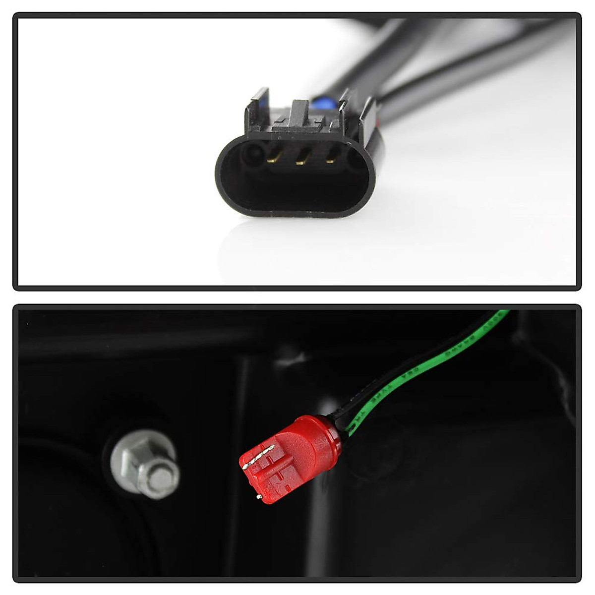 ACANII - For Black 2008 2009 2010 Ford F250 F350 Superduty Pickup LED Tube Projector Headlights Headlamps Set Left+Right