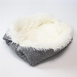 Pet Blanket for Dogs and Cats, Washable Cat Bed for Indoor Cats and Dogs, Calming Bed for Small Dogs and Cats 2 in 1 Soft Plush Fluffy Blanket 20'' X 24'' Square Pet Cushion