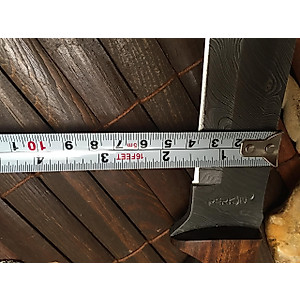 Perkin Knives - Custom Handmade Damascus Hunting Knife with Sheath Full Tang Knife - AR1101W