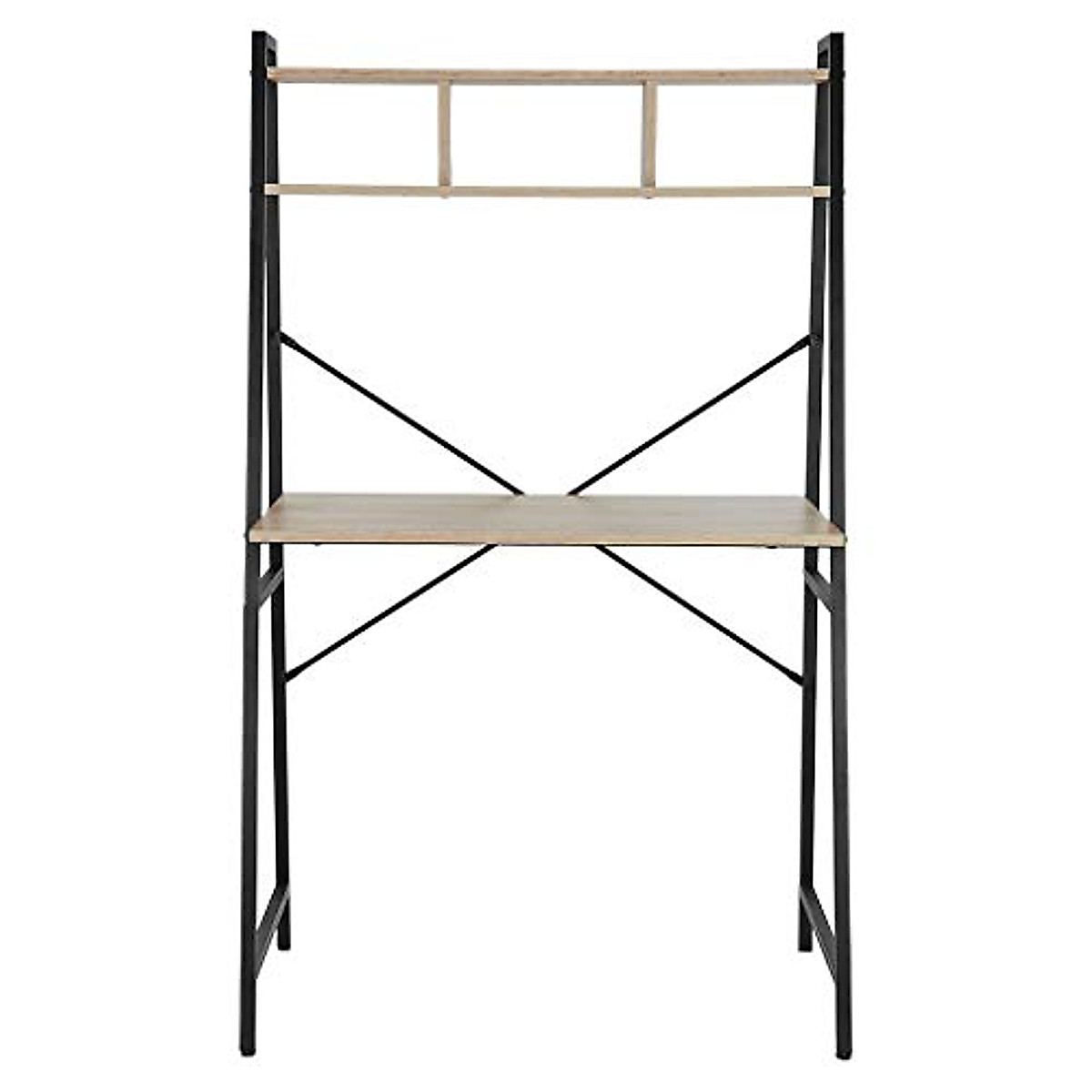 Desktop Computer Desk, Home Office Decor Ladder Desk Study Writing Table Computer Gaming Table Bedroom Laptop Table, Student Study Reading Writing Desk PC Laptop Table for Living Room (Khaki)