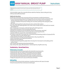 MAM Manual Breast Pump Portable Breast Pump with Easy Start Anti-Colic Baby Bottle Includes 2 Bottle Nipples 1-Count Green One Size