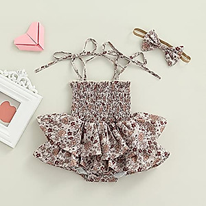 MA&BABY 0-6Y Summer Family Matching Outfits Sisters Romper Dress Sleeveless Cute Floral Print Outfits Sets